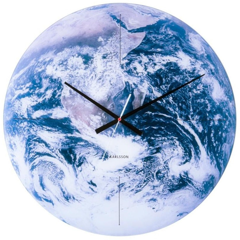 GLASS WALL CLOCK "EARTH" – Maison Davis